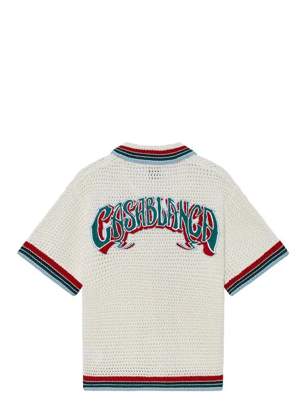 Casablanca Gothic Crochet Short Sleeve Shirt - Multicolor