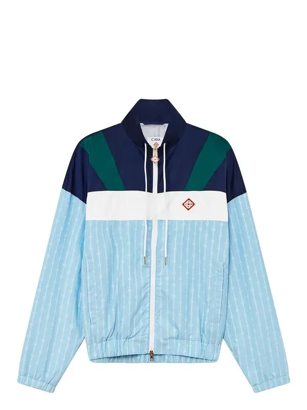 Casablanca Pinstripe Nylon Track Jacket - Green