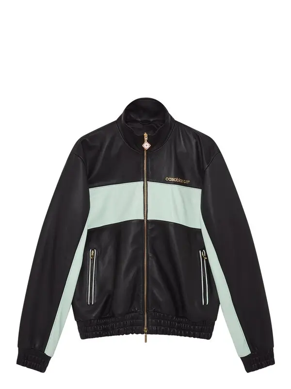 Casablanca Leather Track Jacket - Black