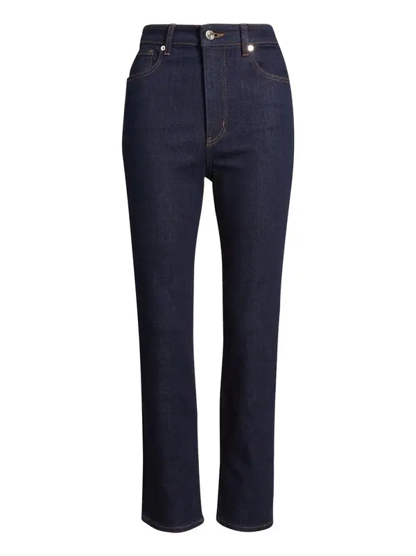 FRAME The Pencil Crop Jeans - Dark Blue Wash
