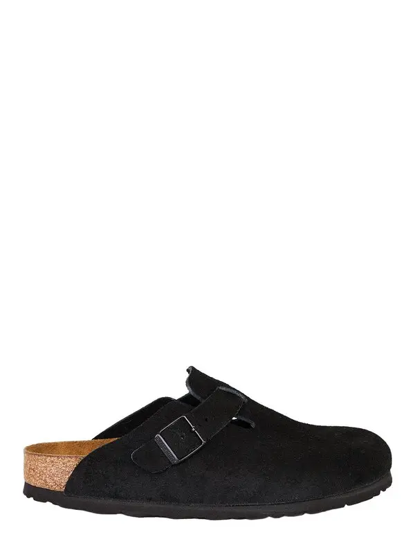 BIRKENSTOCK Boston Soft Footbed Slippers - Black