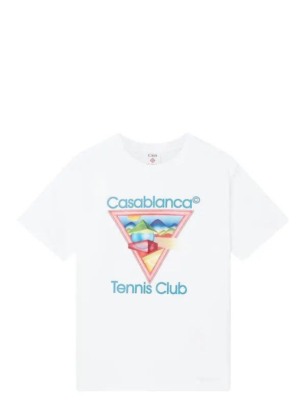 Casablanca Tennis Club Icon Short Sleeve T-shirt - Multicolor