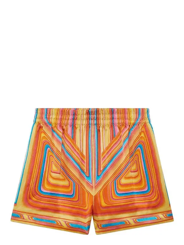 Casablanca Low Rider Silk Shorts - Multicolor