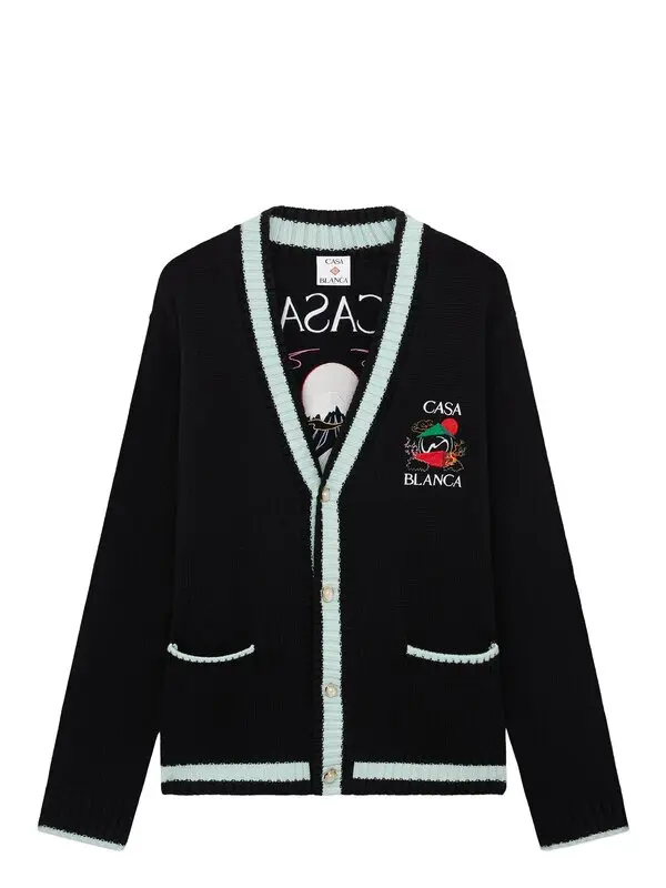 Casablanca Casa Mountain Temple Cardigan - Multicolor