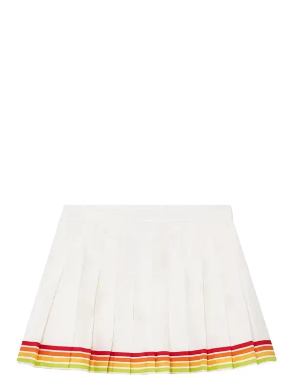 Casablanca Mascot Pleated Silk Twill Skirt - Orange