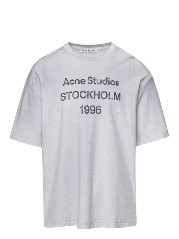 Acne Studios Relaxed Logo T-shirt - Grey Melange