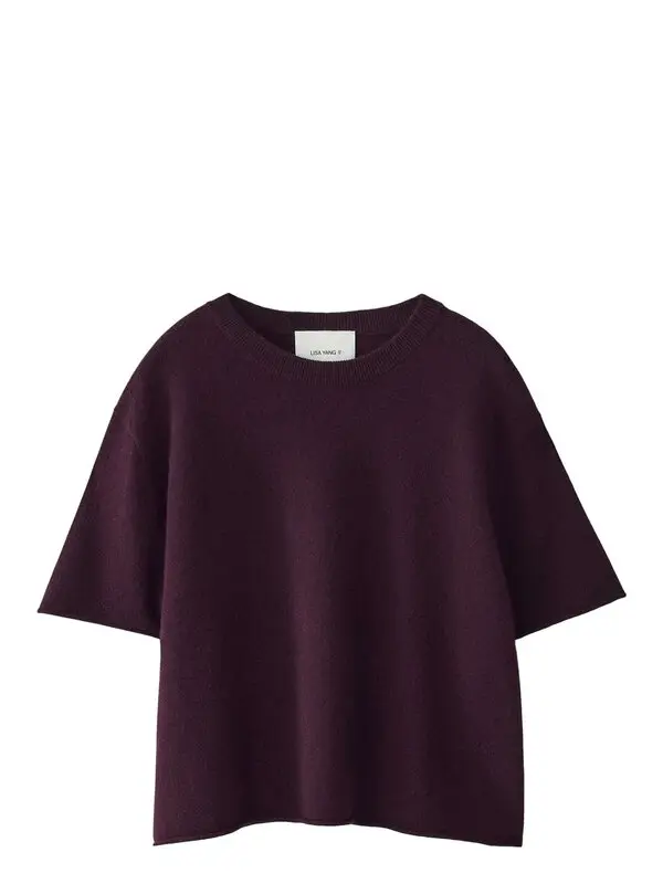 LISA YANG Cila Cashmere T-shirt - Mahogny