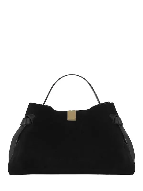 Yuzefi Gyoza Suede Bag - Black
