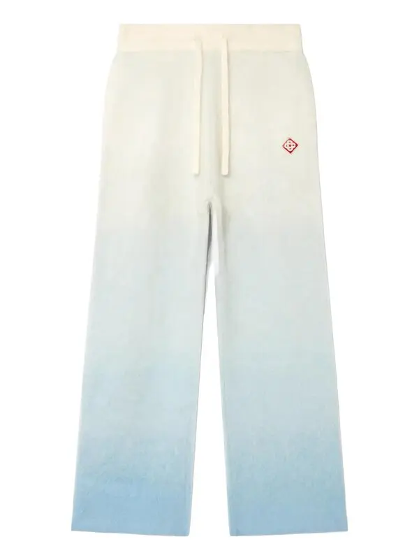 Casablanca Fluffy Gradient Mohair Trousers - Blue