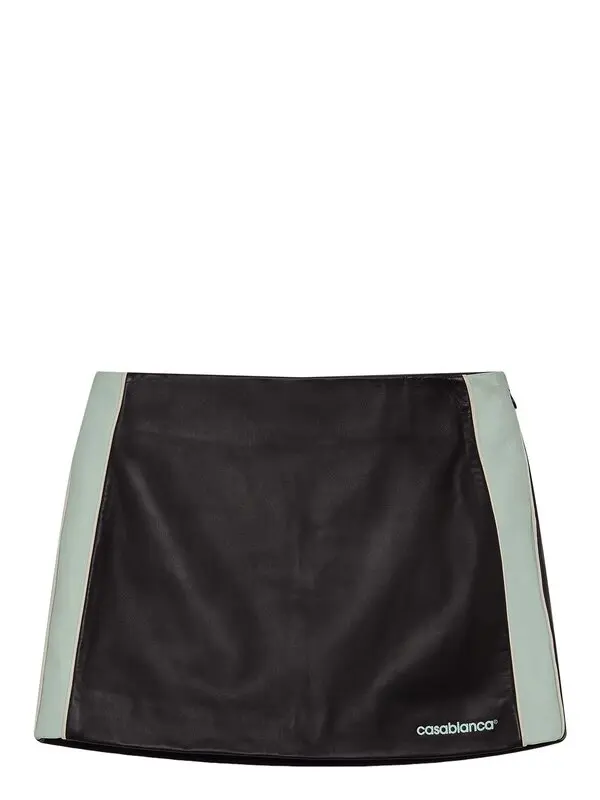 Casablanca Leather Mini Skirt - Multicolor