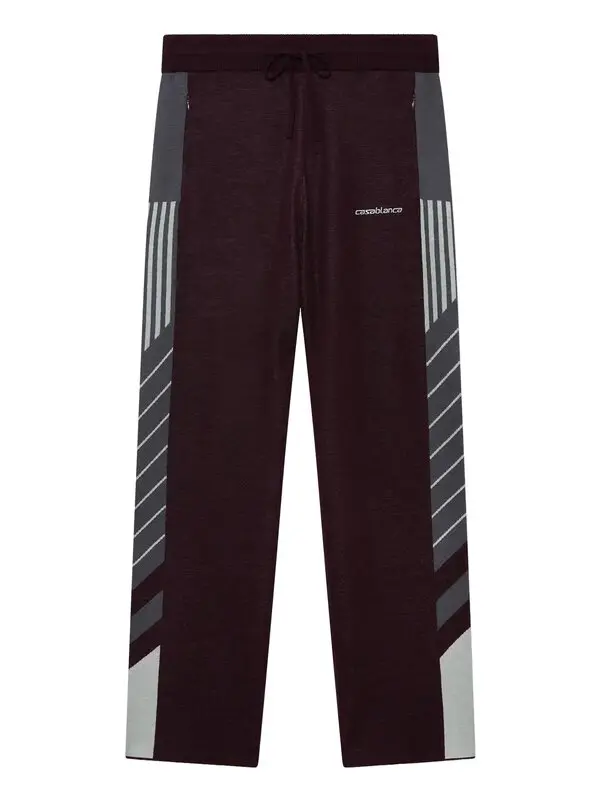 Casablanca Merino Diagonal Tennis Trousers - Multicolor