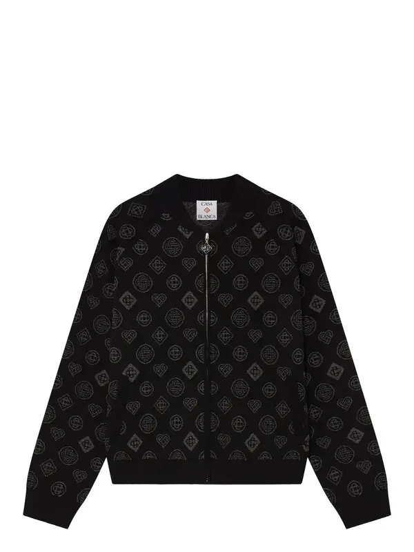 Casablanca Monogram Jacquard Bomber Jacket - Multicolor