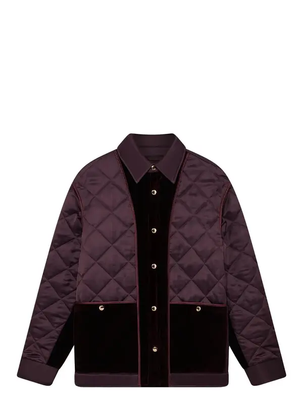 Casablanca Satin Quilted Jacket - Multicolor