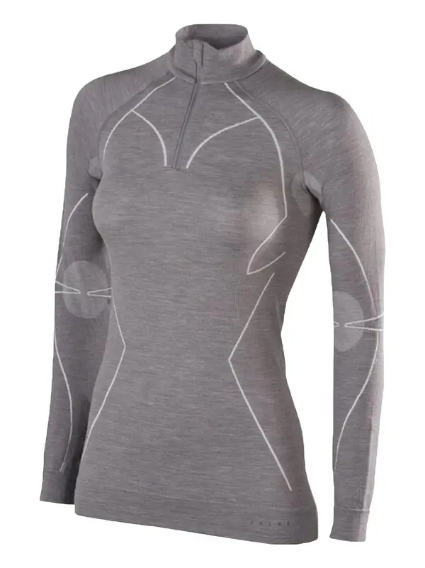FALKE SPORT Underclothing Wt Zip Shirt - Grey