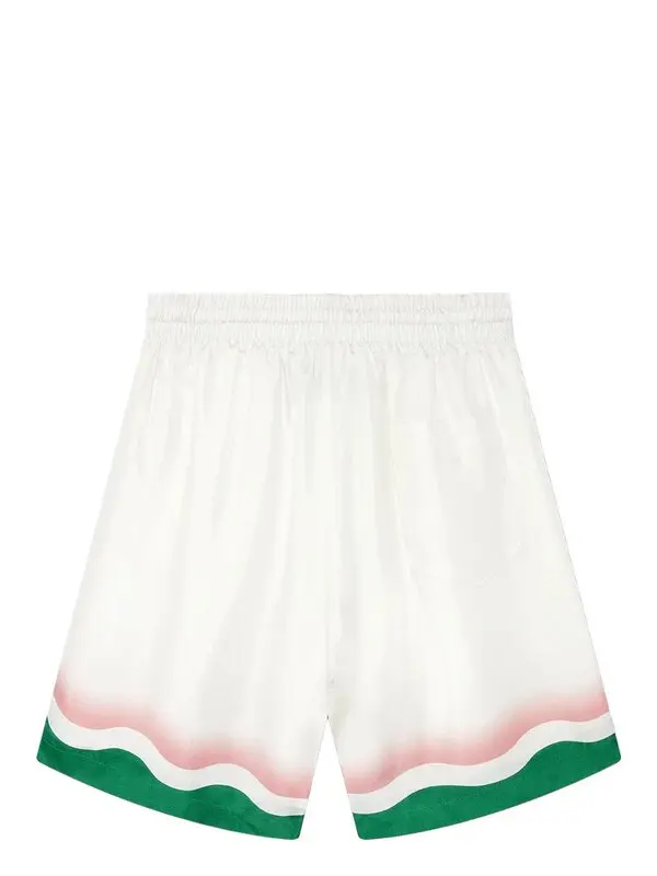 Casablanca Le Jeu De Ping Pong Silk Shorts - Multicolor