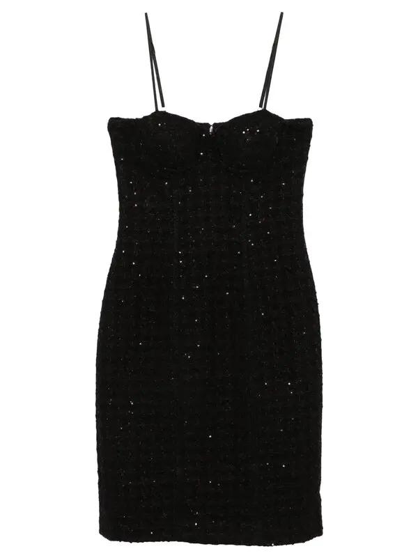 ROTATE BY BIRGER CHRISTENSEN Boucle Midi Dress - Black