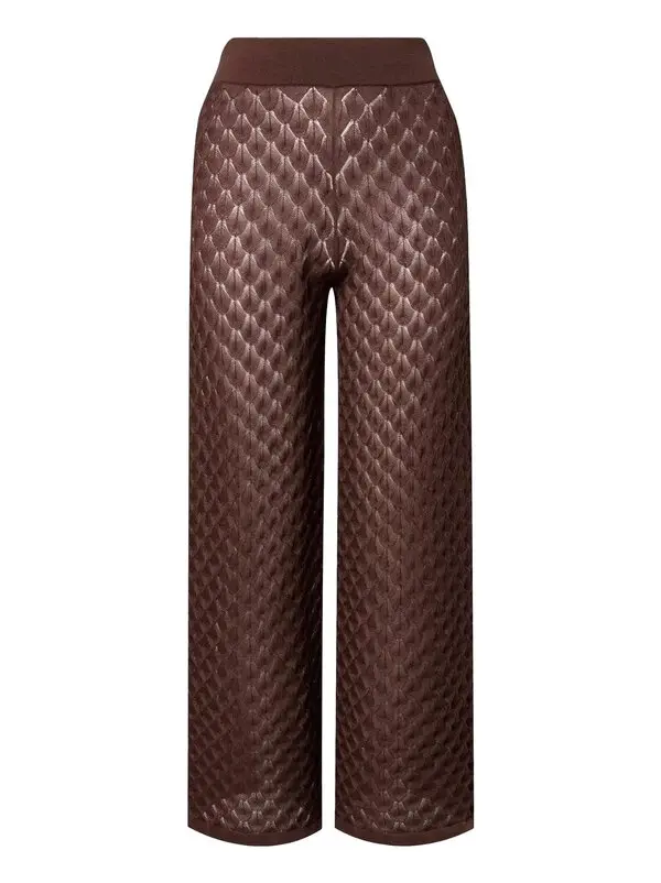 MALINA Alissa Knitted Trousers - Chocolate