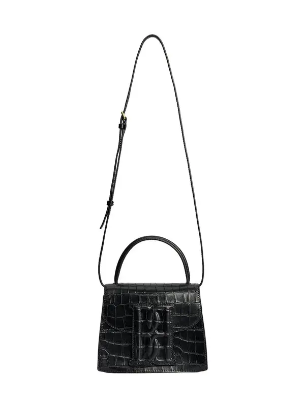 BY MALENE BIRGER Ramil Croc-embossed Bag - Black
