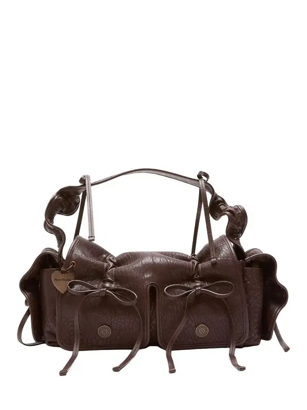 Acne Studios Bag Multipocket Big Grainy - Brown