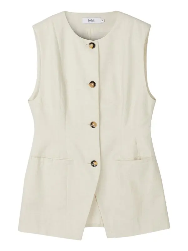 Stylein Sirella Button-up Vest - Linen