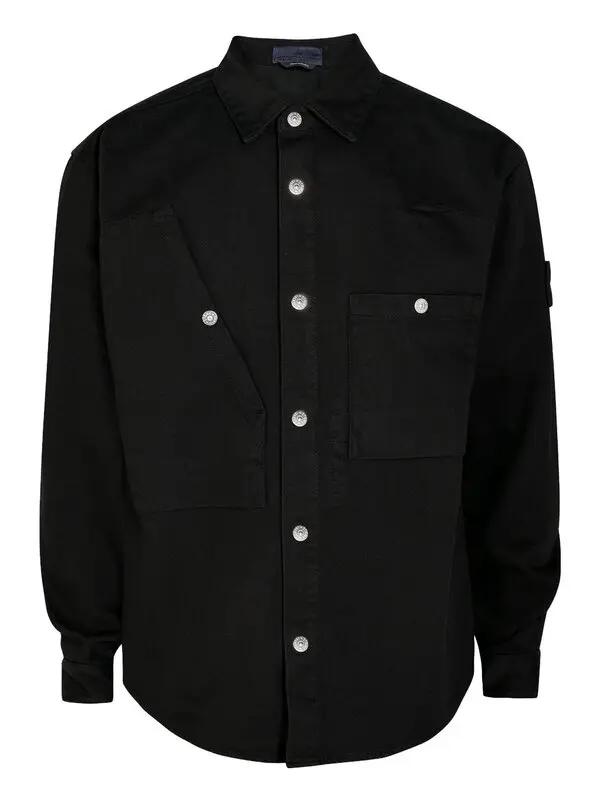 Stone Island Denim Overshirt - Black