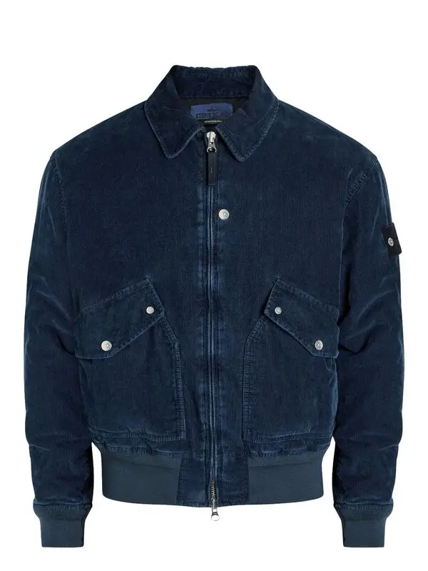 Stone Island Padded Corduroy Jacket - Indigo