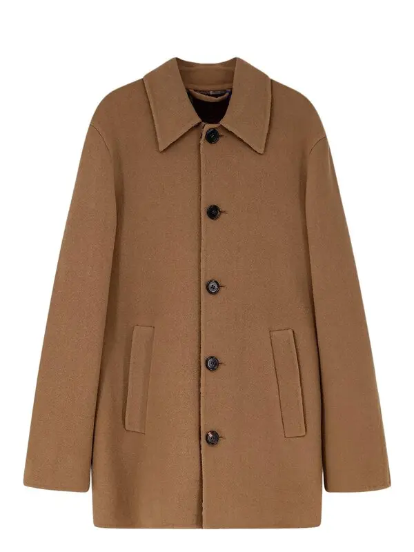Burberry Worthing Wool Coat - Brown