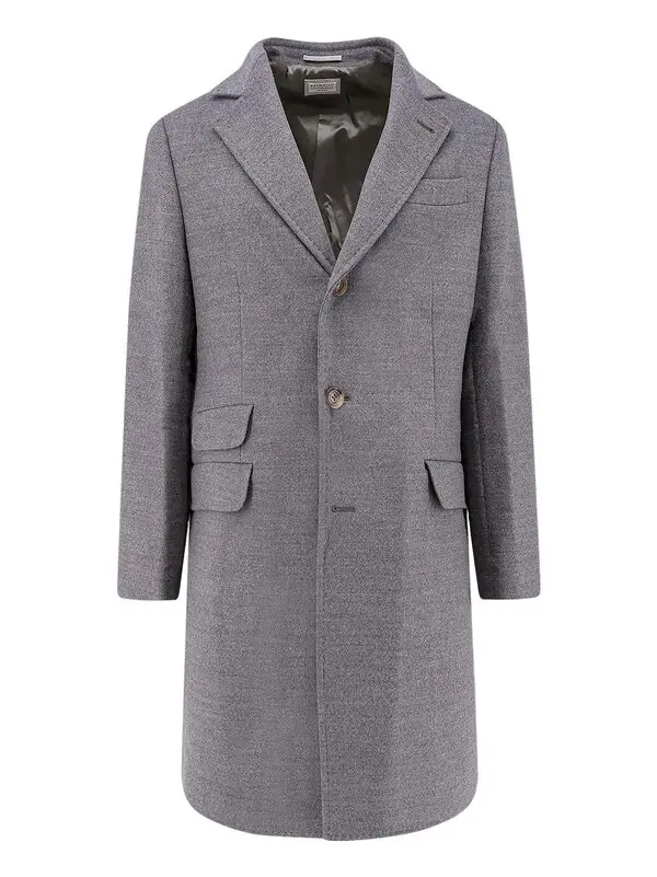 Brunello Cucinelli Wool Coat - Grey