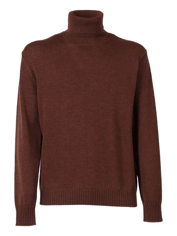 BALLANTYNE High Neck Pullover - Brown