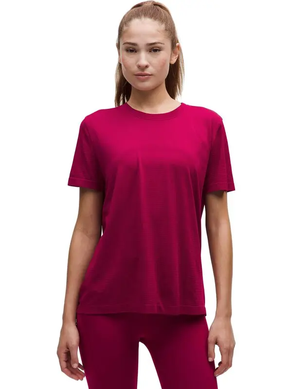 Lululemon Swiftly Relaxed Short-sleeve Shirt - Berry Rumble/berry Rumble
