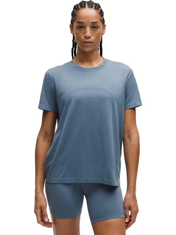 Lululemon Swiftly Relaxed Short-sleeve Shirt - Steel Blue/steel Blue