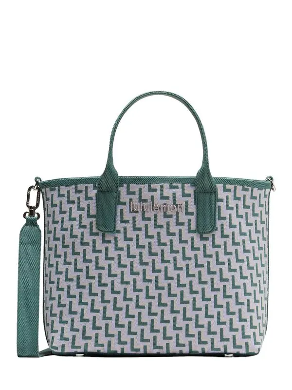 Lululemon Classic Knit Small Tote Bag - Tidewater Teal/lavender Frost/chrome