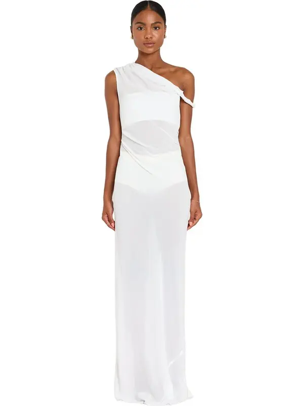 Amanda Uprichard Sheer Maxi Dress - Ivory