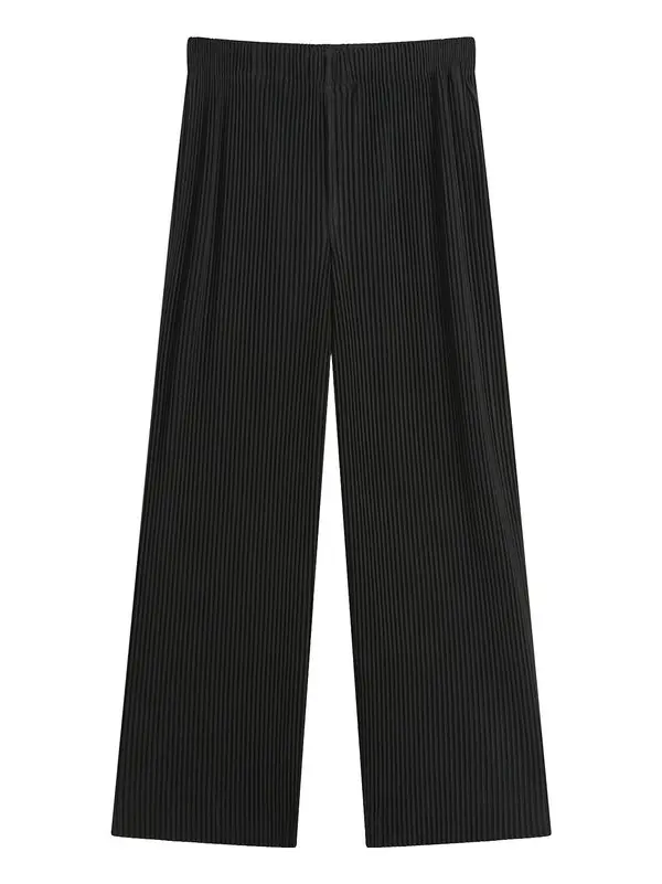 HOMME PLISSE Wide Leg Trousers - 15-black