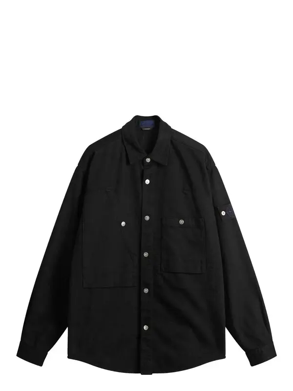 Stone Island Bull Denim-tc Overshirt - Black
