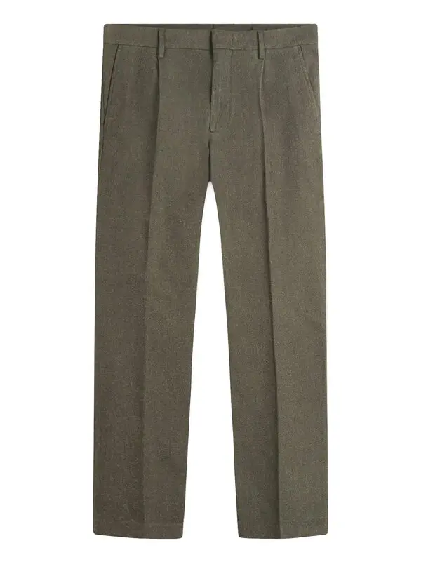 Nn07 Bill Pleated Trousers - Dark Army