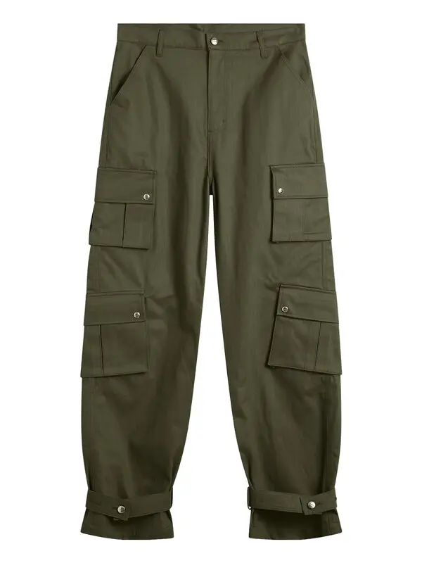 Rhude Cotton Twill Cargo Pants - Khaki Green
