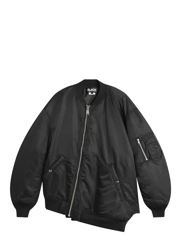 COMME DES GARÇONS BLACK Asymmetric Bomber Jacket - Black