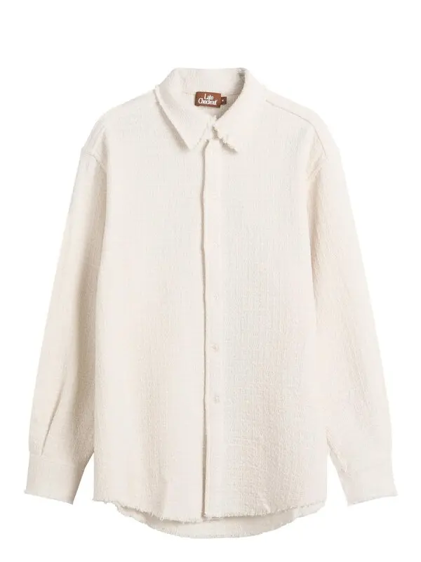 LATE CHECKOUT Raw Edge Western Shirt - White