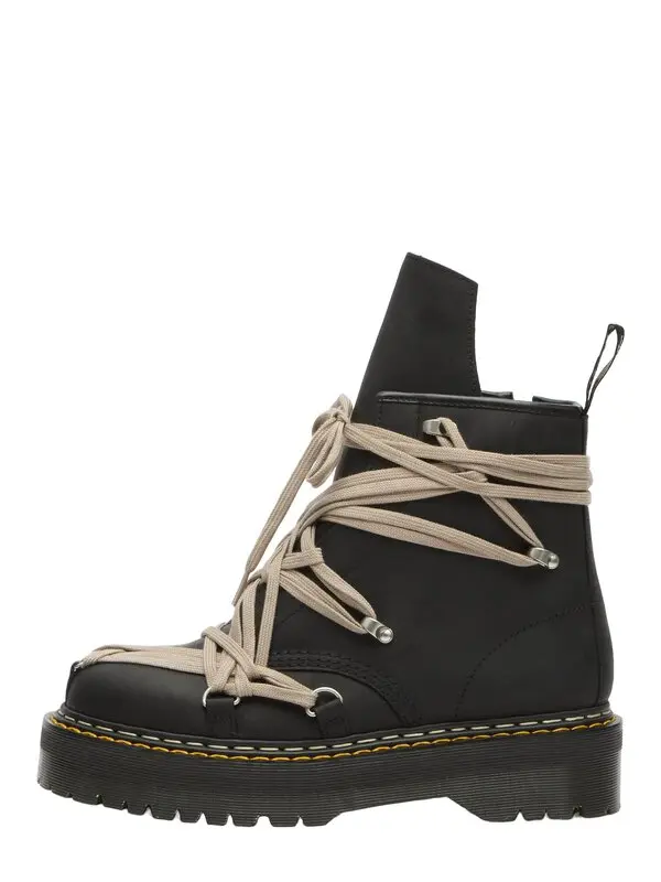 Rick Owens X Dr. Martens 1460 Quad Sole Megalace Boot - Black