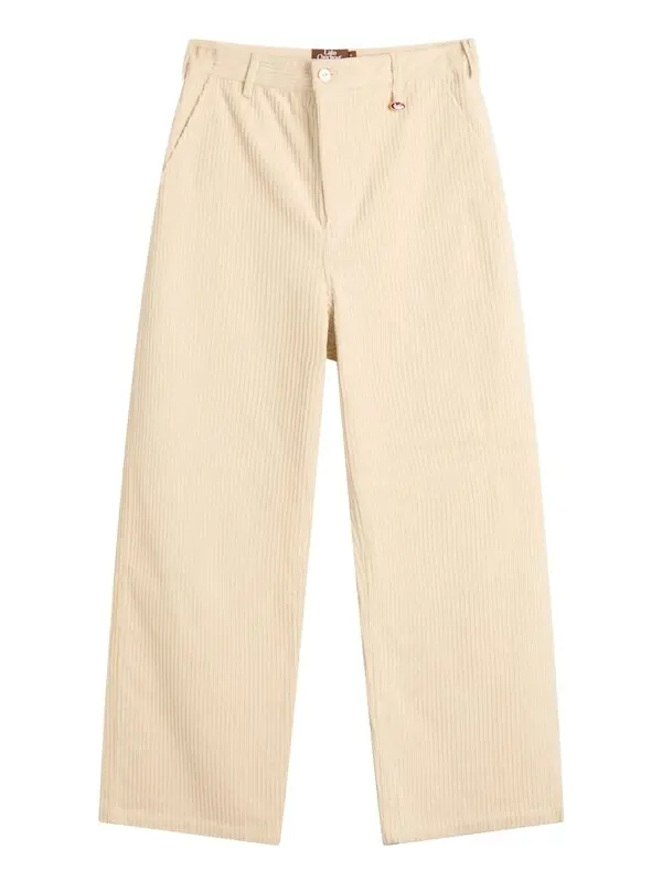 LATE CHECKOUT Corduroy Work Trousers - White