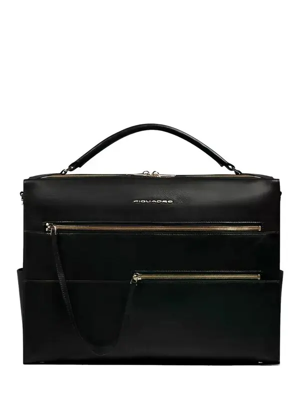 PIQUADRO Zip Handle Laptop Bag - Black