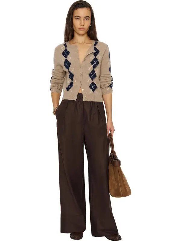 REFORMATION Fernando Wide Leg Pant - Brown