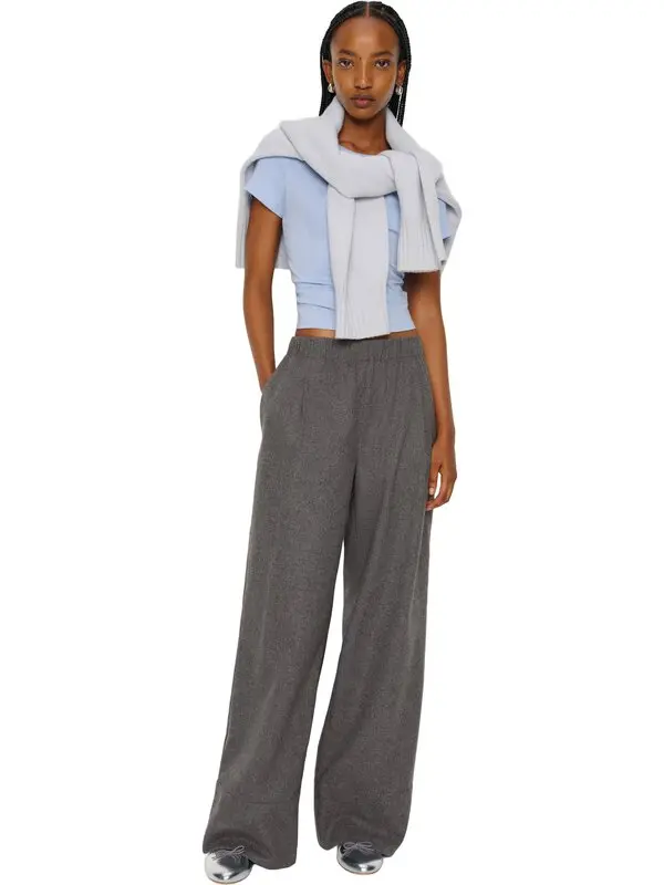 REFORMATION Fernando Wide Leg Pant - Grey