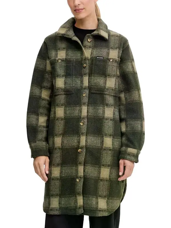 Columbia Check-patterned Coat - Green