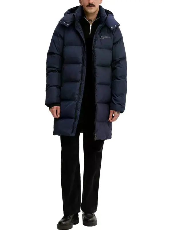 Karl Lagerfeld Hooded Puffer Coat - Blue