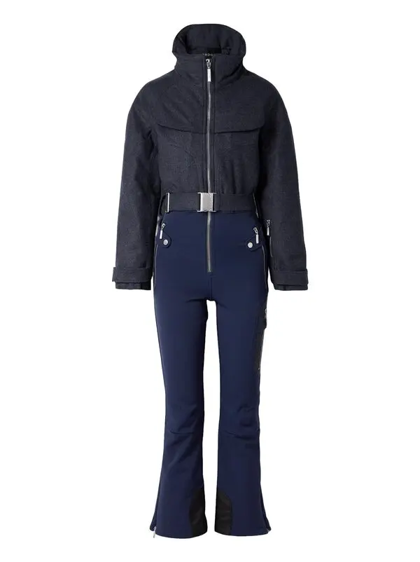 Cordova Eiger Belted Wool-blend And Twill Ski Suit - Blue