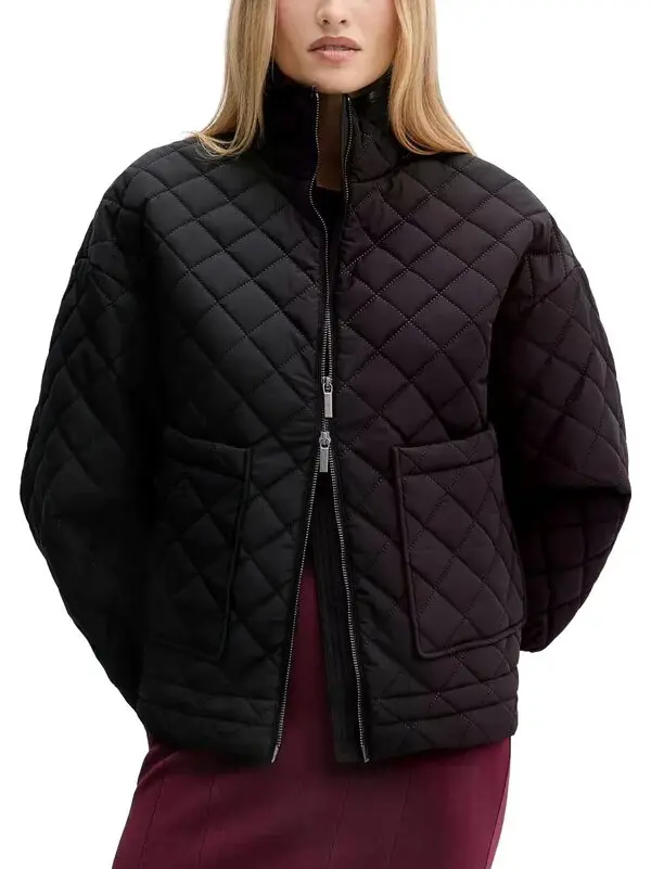Armani Exchange Quilted Zip Jacket - Black
