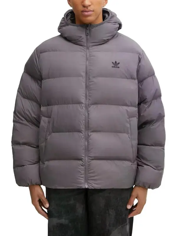 Adidas Zip-fastening Padded Jacket - Grey
