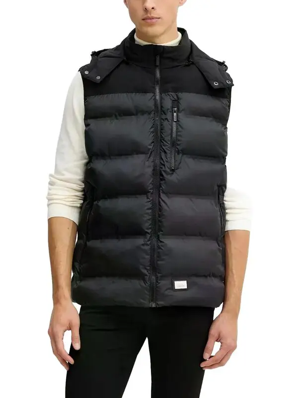 Karl Lagerfeld Hooded Padded Gilet - Black